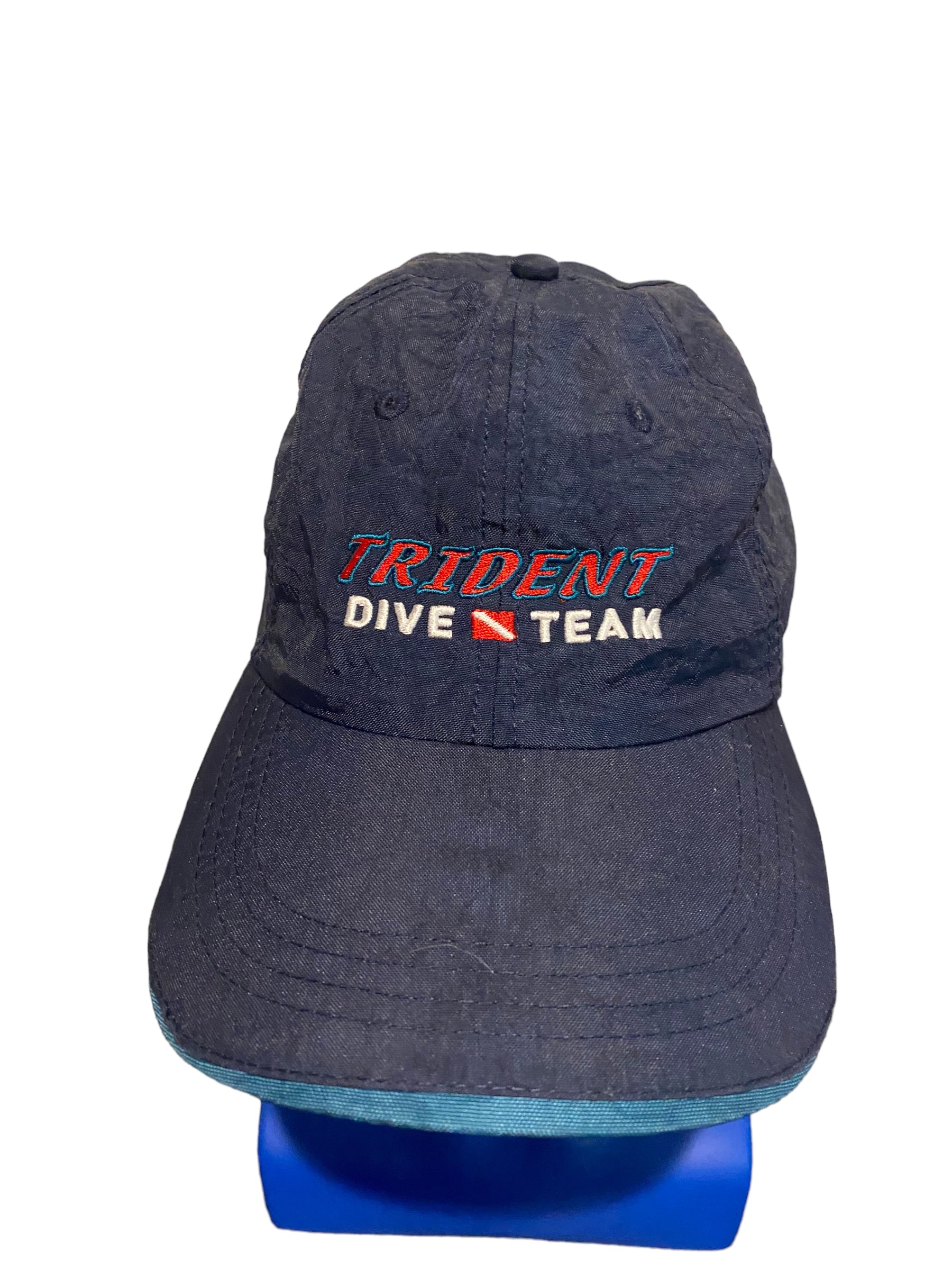 Trident Dive Team Cap Nylon Swimming Diving Ocean Water Hat Navy Scuba