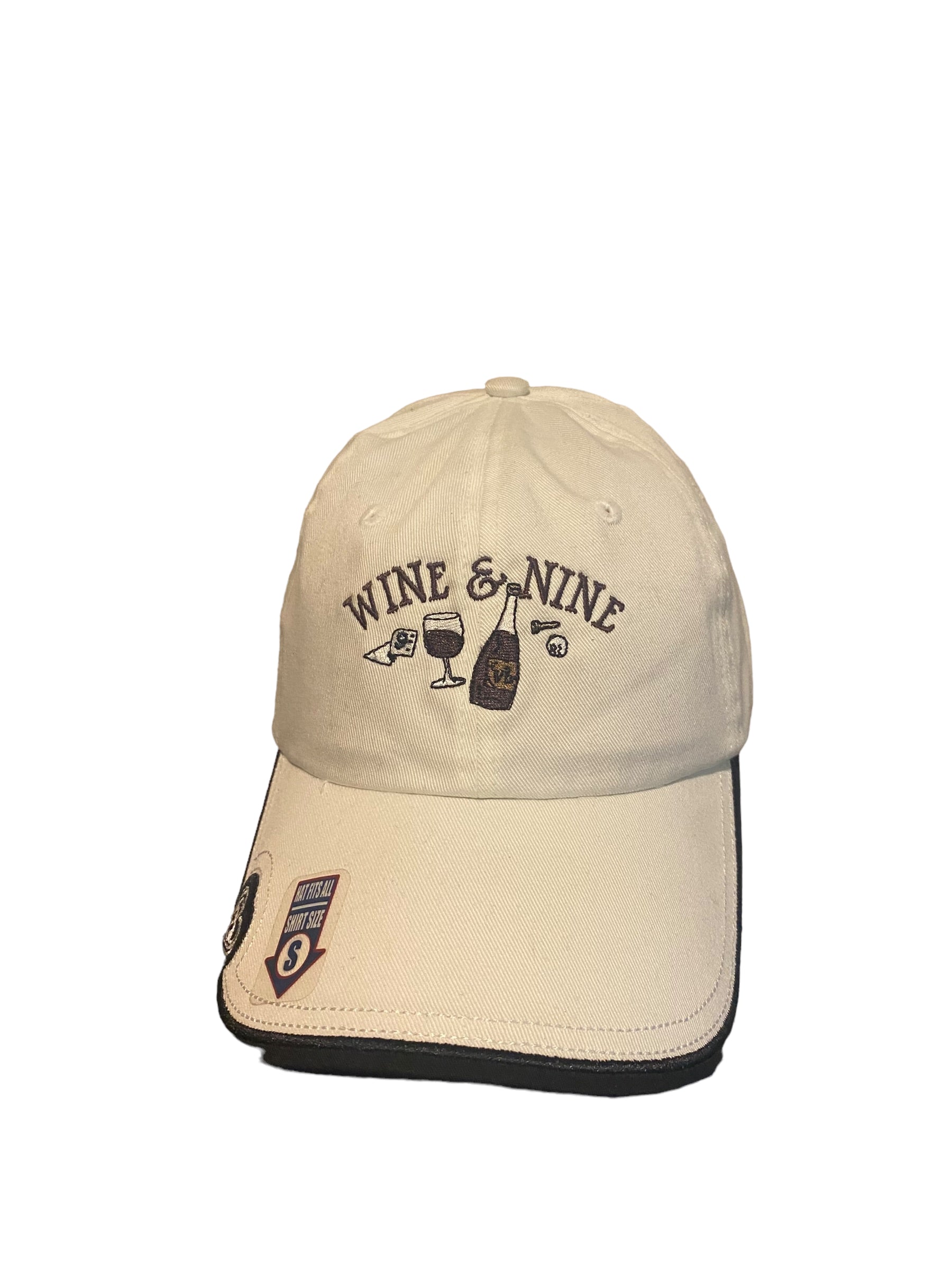 Kate Lord Wine & Nine Embroidered Adjustable Strap Hat New